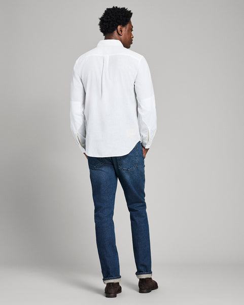 Contrast Stitch Field Shirt, Mother-of-Pearl | Billy Reid