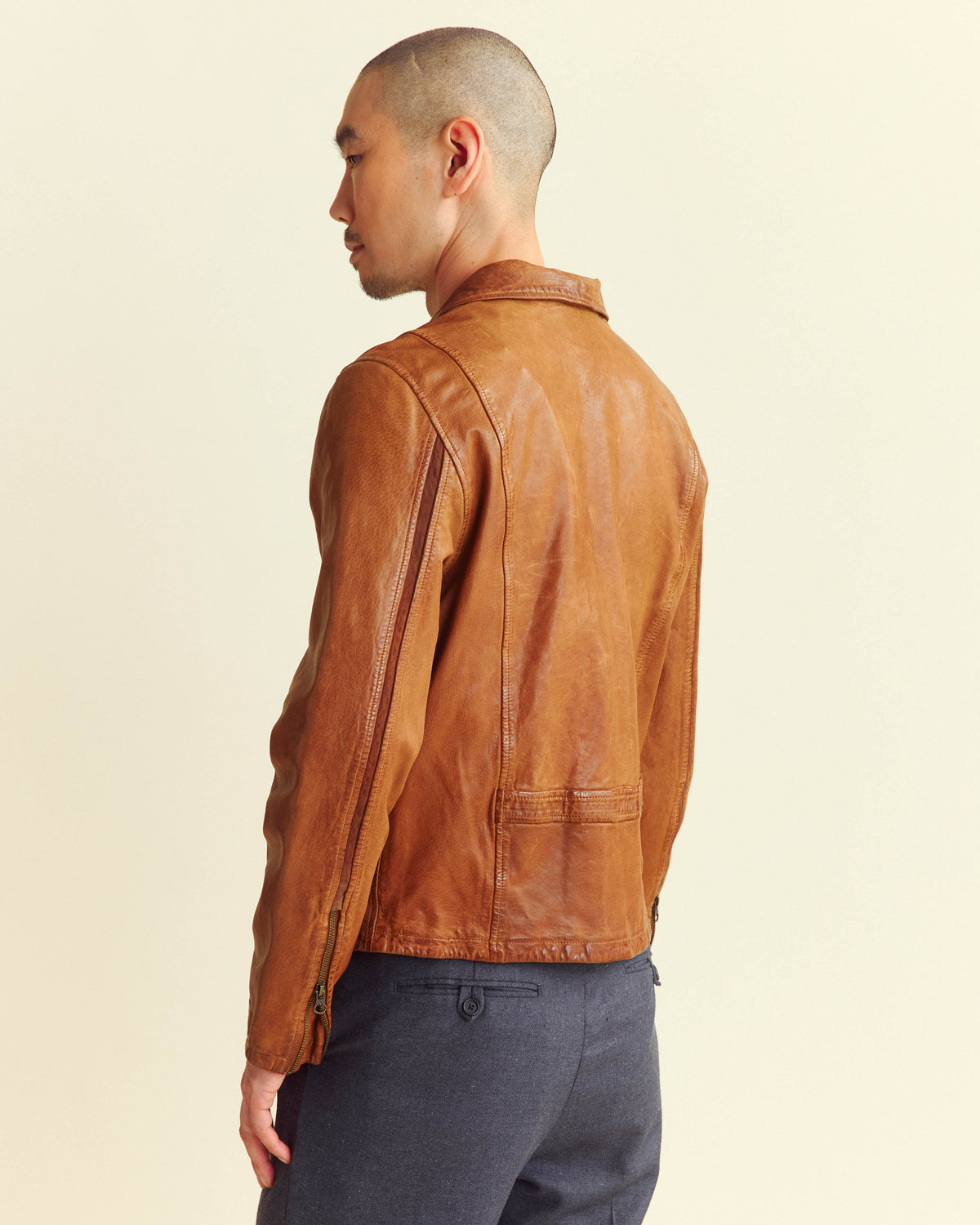 Black Lambskin Riding Jacket | Billy Reid