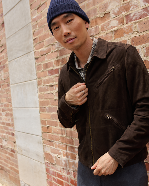 Soft Suede Blake Jacket with Signature Details | Billy Reid