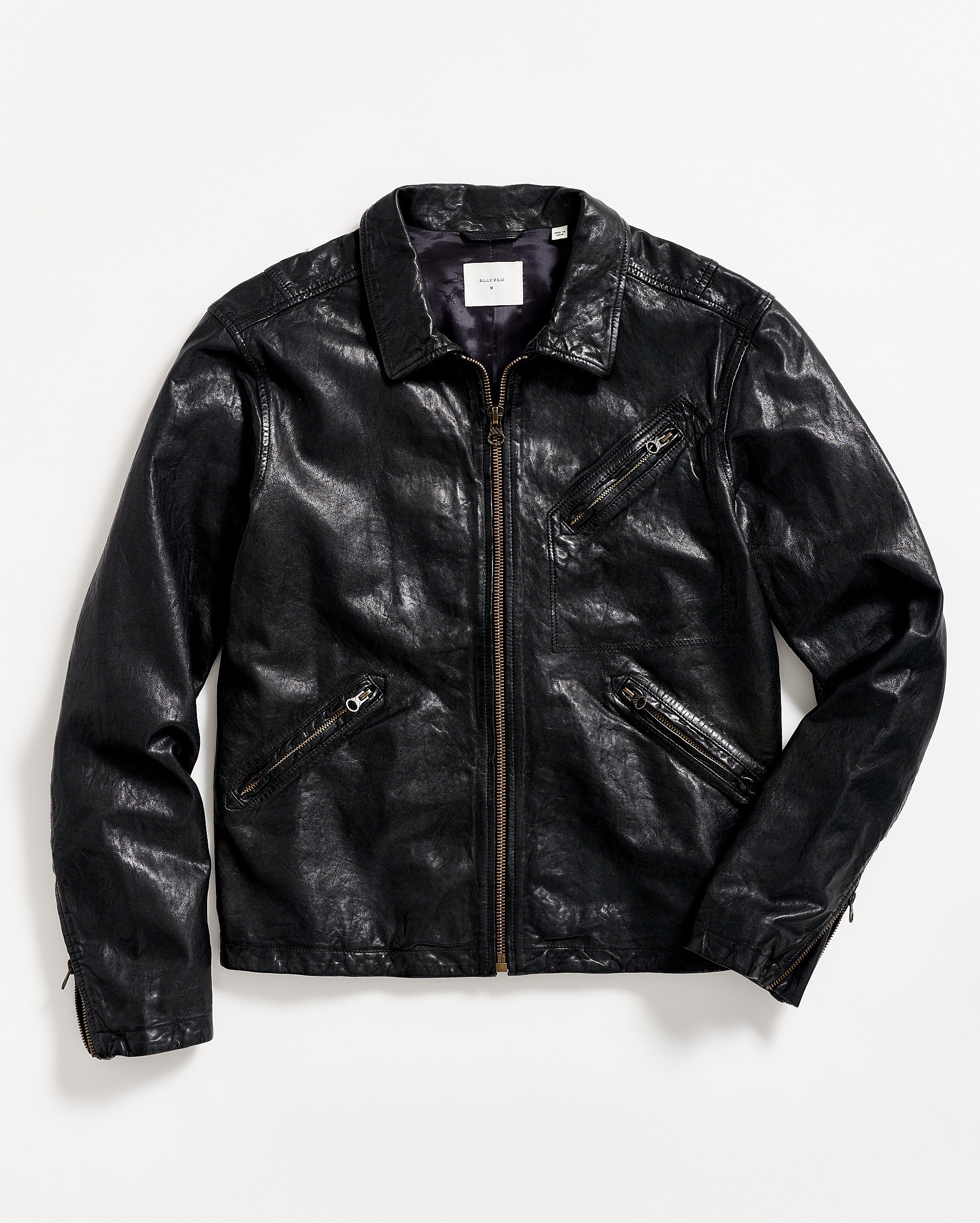 Blake Jacket in Black-Washed Lambskin | Signature Details and ...