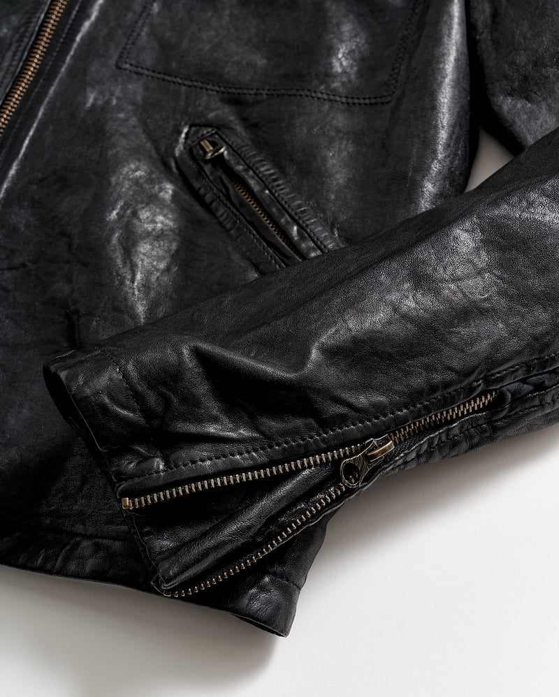 Blake Jacket in Black-Washed Lambskin | Signature Details and ...