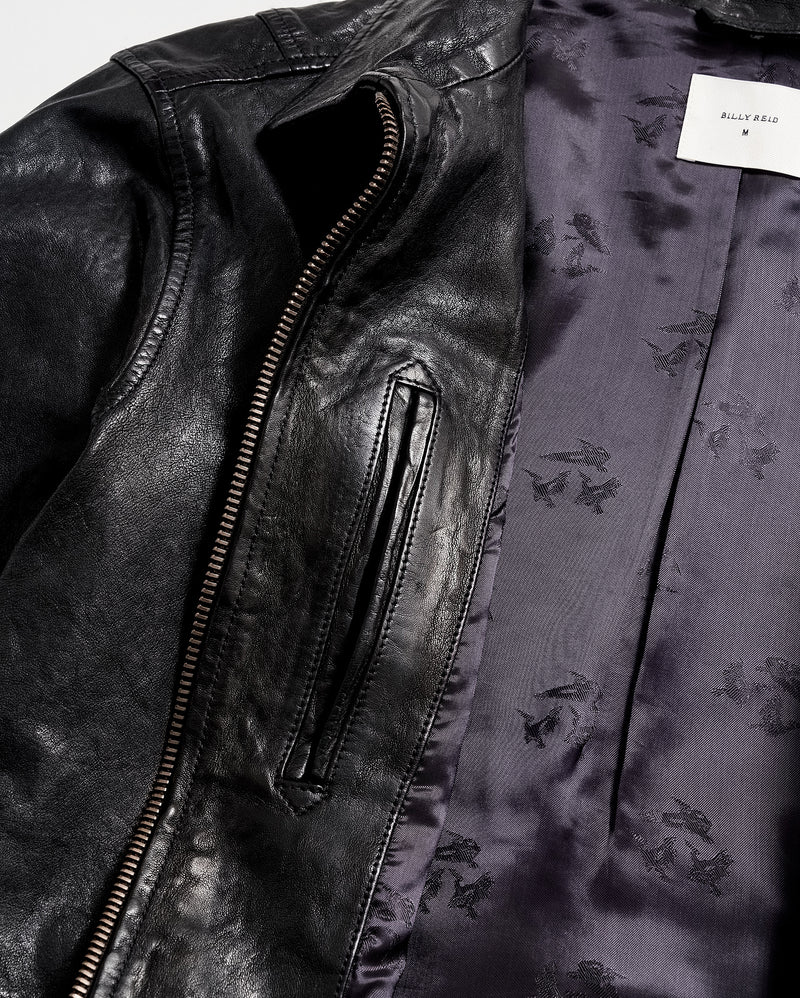 Blake Jacket in Black-Washed Lambskin | Signature Details and ...